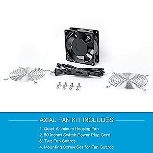 ApolloAir Wall Mount Small Window Exhaust Fan, Silent, Energy-Efficient Ventilation for Kitchens, Bathrooms, Bedrooms, Quiet Operation, 120V AC 120mm x 38mm 4 inch