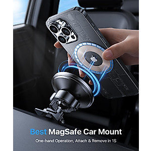 andobil Newest Magsafe Car Mount [Strongest Magnet, Military Sturdy & Never Slip] 360° Magnetic Air Vent Cell Phone Holder Car, Easy Used, Fit for iPhone 15 14 13 12 Pro Max Android Samsung S24 S23