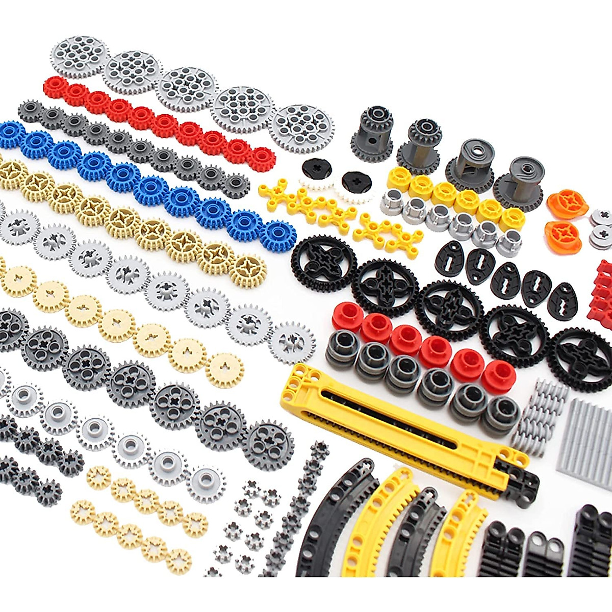 SEEMY 233PCS Gear Set for Technic Series Parts Compatible with Lego Technic Parts, DIY Gears Assortment Pack(Liftarm, Pins, Axles, Connectors) for Technic Building Blocks Set (Gear Set)