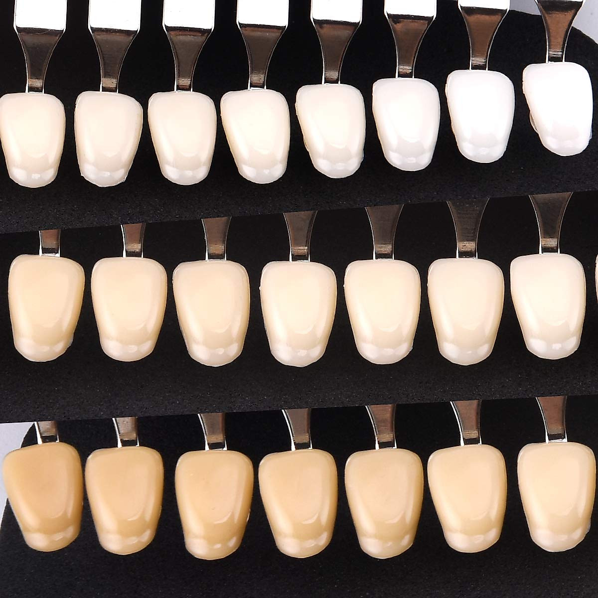 Professional 3D R-20 Teeth Whitening Shade Guide with Mirror, Classical Tooth Bleaching Shade Chart 20 Colors