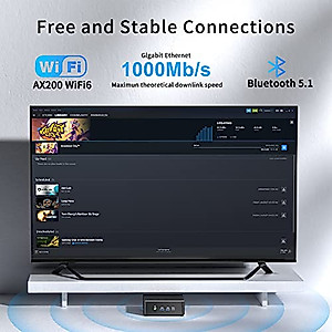 Thdeukoty Mini Desktop PC AMD Ryzen 9 5900HX Windows 11 Pro, Micro Computer HTPC 64G DDR4 RAM 1T NVME SSD, USB3.2, DP/HDMI/Type-C 4K@60Hz Triple Display, 2.5G+1G LAN, WiFi 6 Bluetooth 5.1