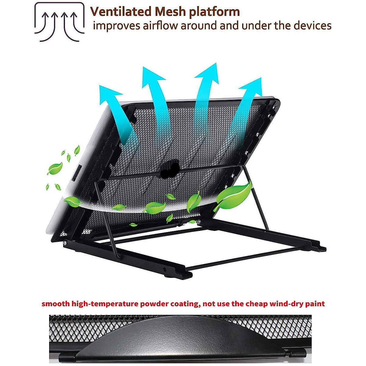 WUXINGMEILI 13.4x11.6inch Large Stand Ventilated Adjustable Light Box Laptop Pad Stand, Multifunction Tracing Holder for Ipad A3 A4 LED Tracing Light Pad Tablet Tracer