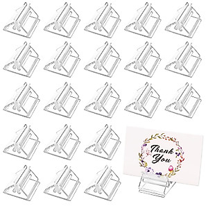 50 Pack Plastic Game Card Stands Clear Card Holders Table Place Game Pieces Sign Stand for Board Game Photo Memo Picture Display Party Favor - 0.75×0.75inch