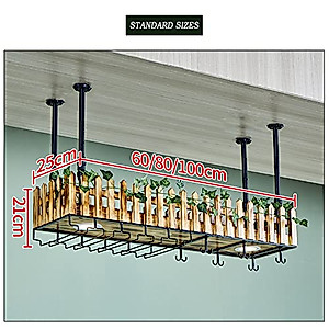 Wall Hanging Rack Hanging Wine Rack, Bar Hanger for Creative Led Lights, Suitable for Home Kitchen Living Room Dining Room Office Bar (Size : 100X25X21CM)