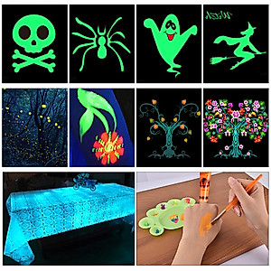 GARYOB Glow in Dark Face Body Paint UV Blacklight Neon Fluorescent 0.34oz Set of 6 Tubes