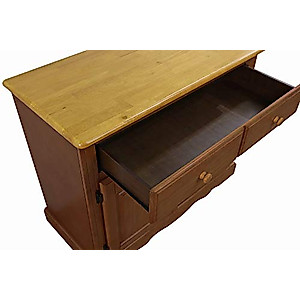 Sunset Trading Keepsake Buffet Hutch, Nutmeg Brown and Light Oak