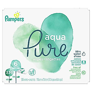 Pampers Aqua Pure Sensitive Baby Wipes 6X Pop-Top 336 Count