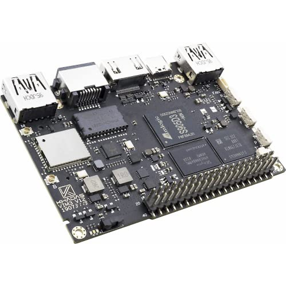 Khadas Singles Board Computer,VIM3L Amlogic S905D3 12nm Process for Low Heat & High Efficiency