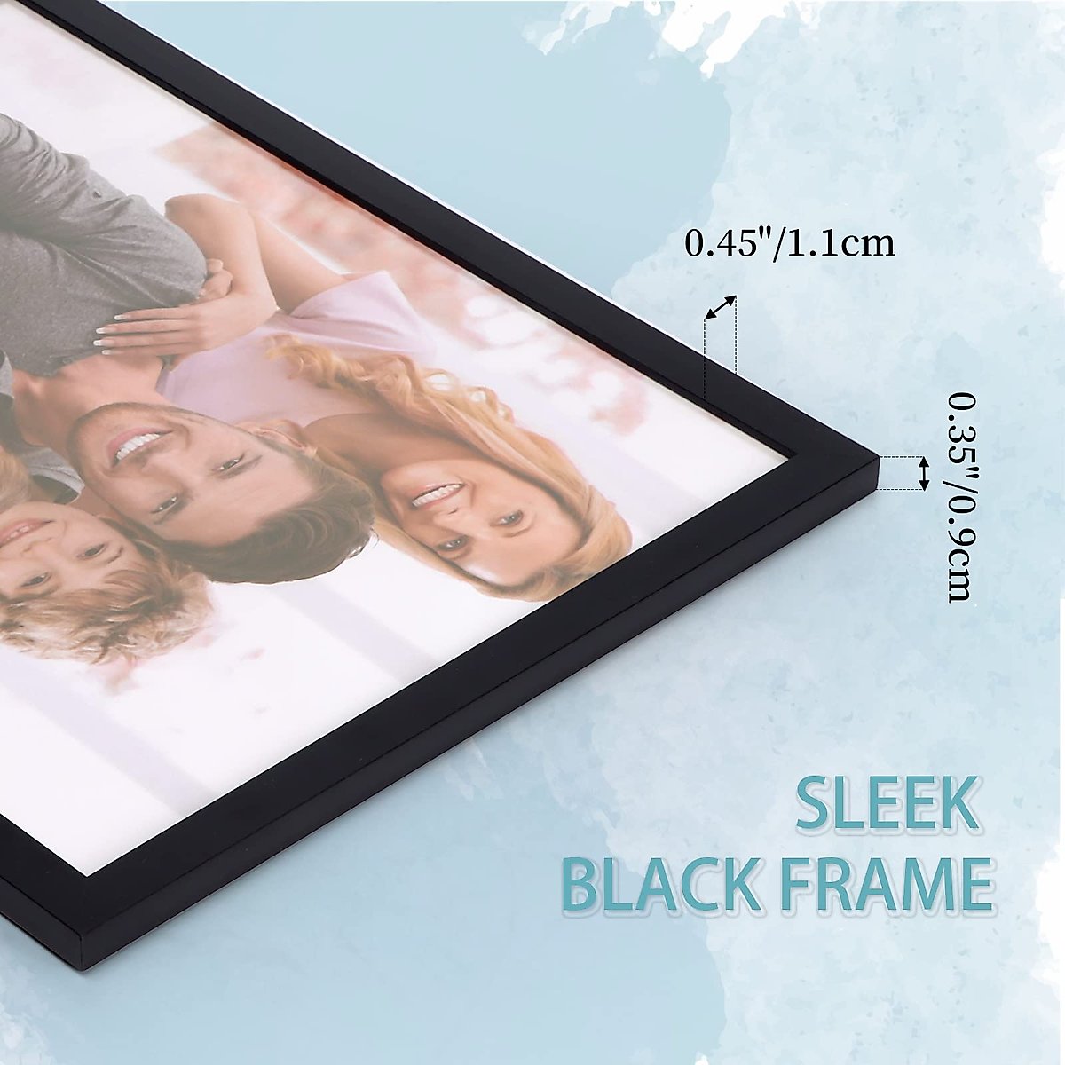 WIFTREY Black 8x10 Picture Frame Set of 18, Multi Photo Frames 8 by 10 Bulk for Wall Hanging or Tabletop Display