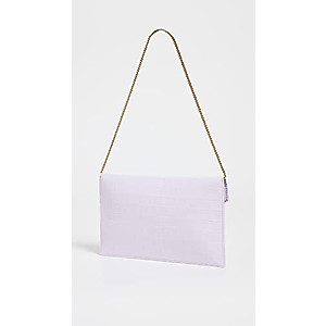 DeMellier Women's London Clutch, Lilac Croc Effect, Purple, One Size