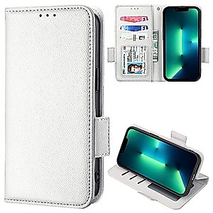 Compatible with Oppo Reno 6 Pro 5G Case,PU Leather Kickstand with Card Holders,Compatible with Oppo Reno6 Pro 5G PEPM00 CPH2249 Flip Magnetic Closure Protection Phone Wallet Cover Bai