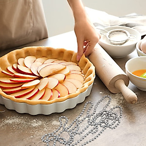 Ferraycle 2 Pieces Pie Weights for Baking Pie Crust Weights Chain Stainless Steel Baking Beads Pie Weights for Dough Kitchen Cooking (6 Ft, 10 Ft)