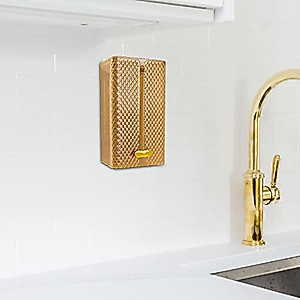 BAWHO Exquisite Tissue Paper Cover, Durable Toilet Paper Dispenser Holder for Table Toilet Paper Dispenser/Light Brown