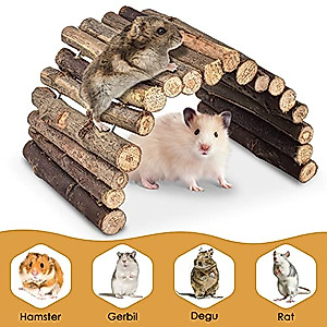 KATUMO Coconut Hut Hamster House Bed Natural Chew Toys for Mice Gerbils Small Animal Cage Habitat Decor