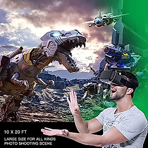 BEIYANG 10Ft x 20Ft Photography Backdrop Green Screen Non-Reflective Velvet Fabric Wrinkle Resistance Photo Background for Photo Studio Shooting Props