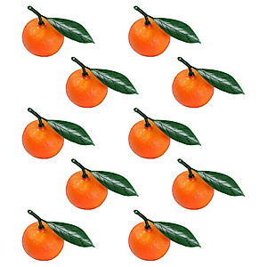 FOMIYES 10pcs Farmhouse Vegetable Decoration Simulated Orange Artificial Oranges Simulation Fake Oranges Realistic Oranges Harvest Decoration Faux Fruit Decor Desktop Decor Mini Fake Food