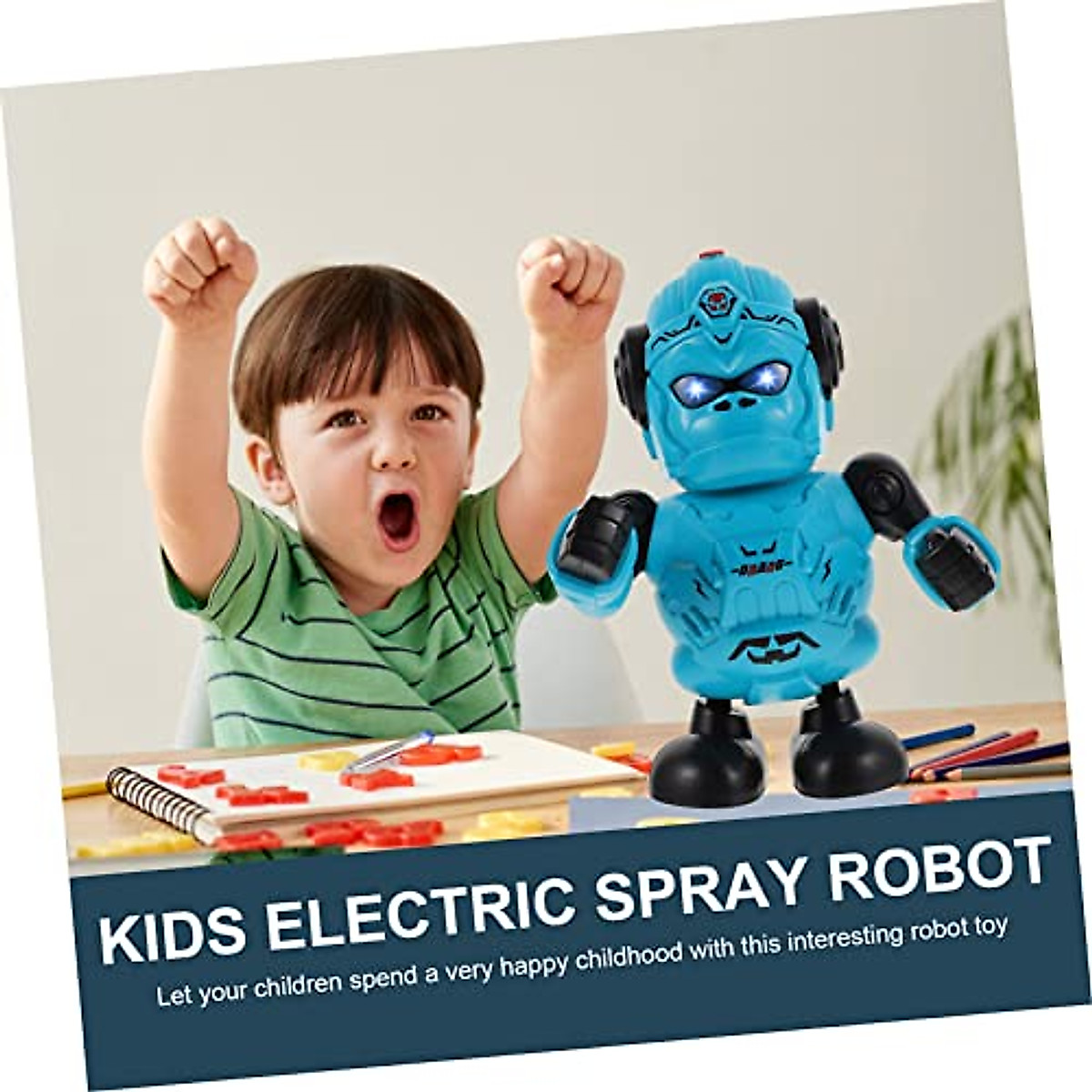 Toyvian 1pc King Robot Puppy Toys for Kids Mini Toy Robot for Kids Child Robot Toy Robotic Toy Kids Robot Toy Birthday Present Child Plastics, Electronic Components Blue Desktop