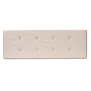 Baxton Studio Haide Modern and Contemporary Beige Fabric Upholstered Storage Ottoman