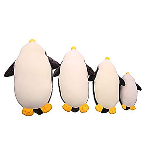 DENTRUN Penguin Stuffed Animals Bulk, Cute Penguin Plush Doll Play Toys for Kids Girls Boys Adults Birthday Xmas Present, Adorable Soft Plushies and Gifts, 12.20/18.11/22.44/25.98 Inchs, Blue, Black