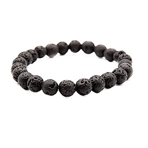 Natural Diffuser Bracelet | Stone Lava Rock Bracelet | Elastic Yoga Lava Beads | Men Women Yoga Bead Bracelet