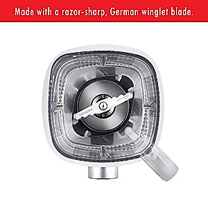 ZWILLING Enfinigy Power Blender, Piranha Teeth Winglet Blade for Ultimate Blending, 6 programs for Ice cream, Smoothies and more, 64oz pitcher, 12 speed, Silver