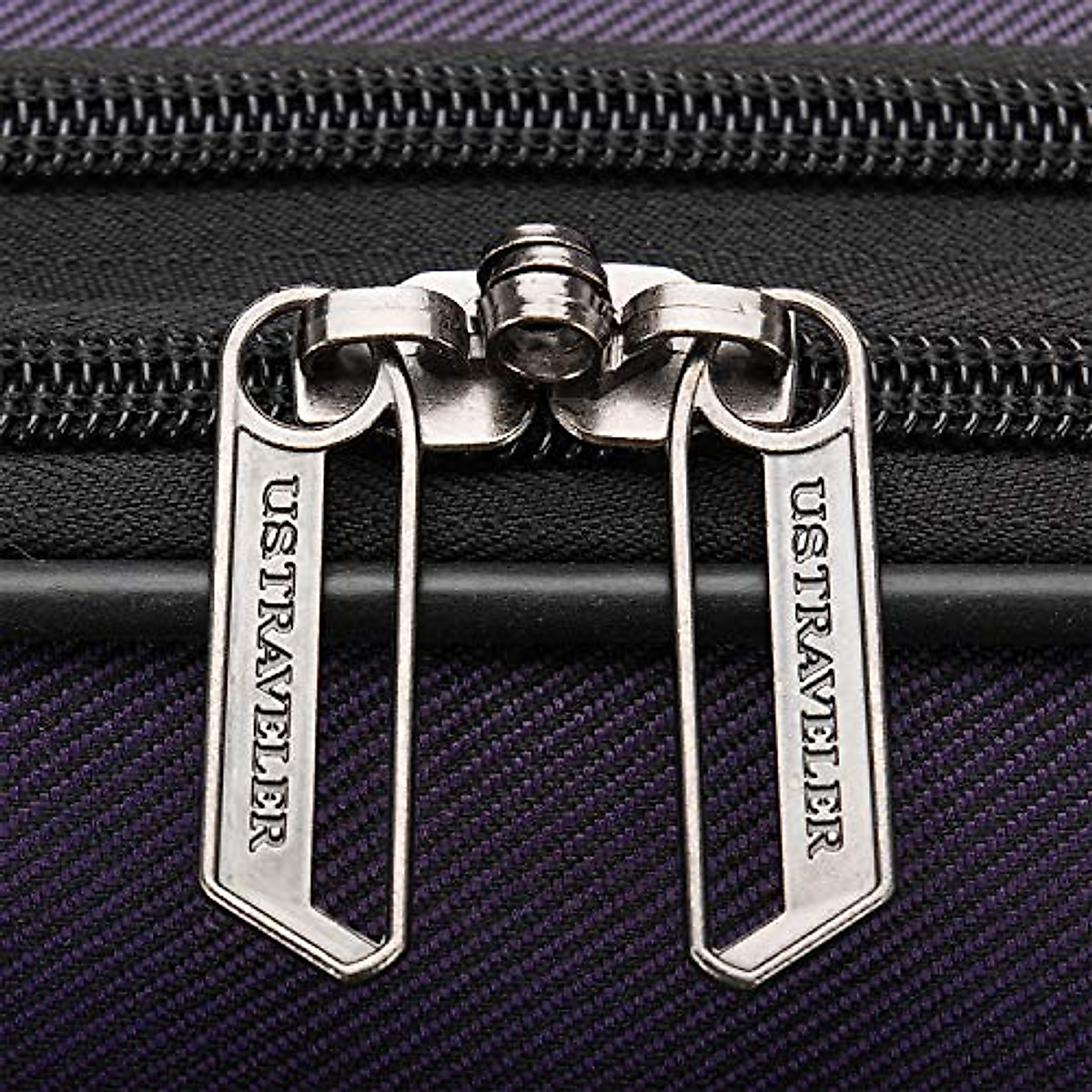 U.S. Traveler Aviron Bay Expandable Softside Luggage with Spinner Wheels, Purple, Carry-on 22-Inch