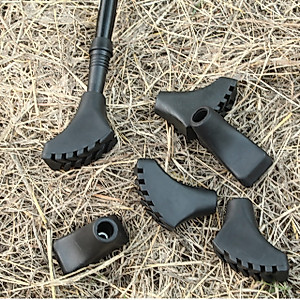 HAPLUSTAR Trekking Poles Tips Set - Pack of 6 to 8 Replacement Rubber Trek Cane Tips Protectors Fit Most Walking Hiking Sticks - 11 mm Diameter