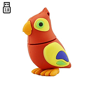64GB Parrot Model USB 3.0 Flash Drive Flash Drive 3.0 Thumb Drive USB Jump Drive Memory Stick Zip Drive USB Drive U Disk USB 3.0 Stick USB Disk USB Flash Memory - Red