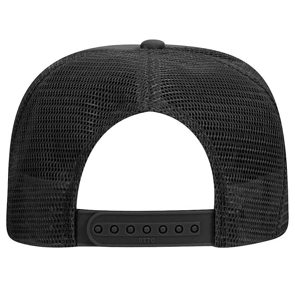 OTTO Wholesale 12 x CAP 5 Panel Mid Profile Mesh Back Trucker Hat (003 - Black) (OSFM - Adult)