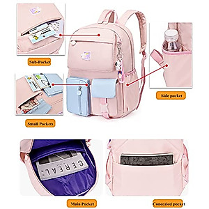 LANSHIYA Cute kids Backpack for Girls Elementary School Students Casual Daypack Lightweight Outdoor Bookbag for Teens