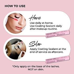 LLBA Professional Eyelash Coating Sealant 10ml - Protective Topcoat for Long-Lasting Eyelash Extensions | Keep Natural Lashes Healthy, Strong, Soft & Silky Lash Extensions