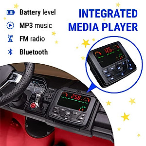 2024 Ford F450 Two (2) Seater 24V Ride On Kids Car Truck w/Remote | Large 24V Battery Licensed Kid Car to Drive 3 Speeds, Leather Seat, MP3 Music by Bluetooth, FM Radio, Rubber Tires