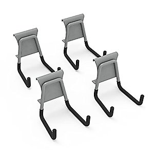 POETISKE Garage Tool Organizer Wall Mount Utiity Hook 2PC Heavy Duty Hanger for Versatile Tools Ladder Chair, 2 Utility hook