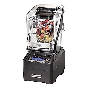 Hamilton Beach Commercial HBH755 The Eclipse Blender, 64 oz./2L, 3 hp, Quiet Blend Technology, 18.5" Height, 8.5" Width, 10.75" Length, Black