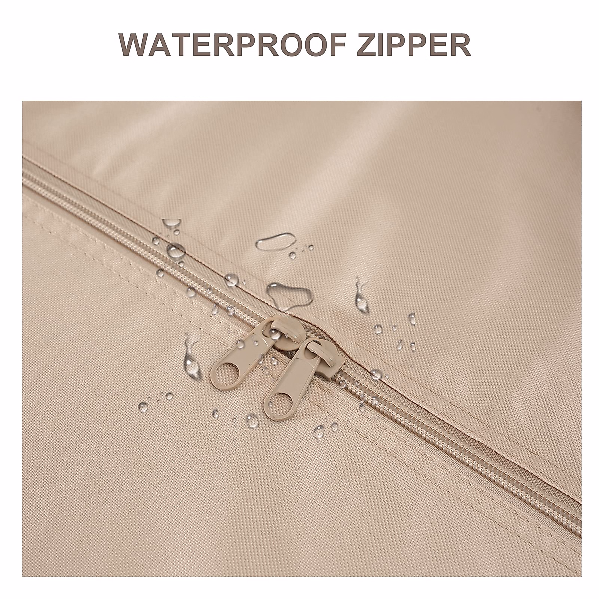 Cushion Storage Bags for Patio Furniture Waterproof 58 inch Long Heavy Duty Oudoor Furniture Cover Storage Bag with Zippers and Handles Dustproof Rectangle Moving Bag