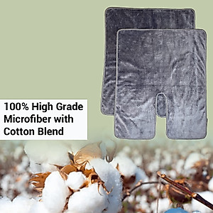 BeautyClothCo Esthetician Towels for Facials - Pack of 2 Facial Towels - Mask Removing Face Wrap - Perfect for Spa, Salon, & at-Home Skincare - Super Soft Microfiber Face Towel Set - Grey