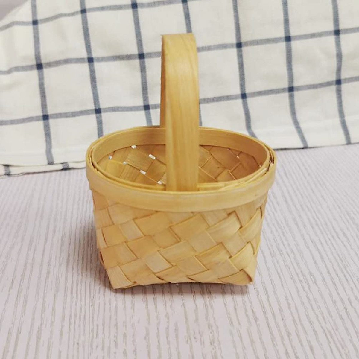 Hemoton 4pcs Candy Basket Small Basket Toys Snacks Containers for Kids Wooden Tray Rustic Decor Tiny Containers Snack Containers Small Craft Basket Child Mini Wood Chips Small Candies