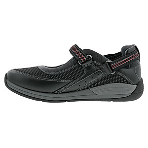 Drew Triumph Womens Hook and Loop Comfort Shoe, Black Combo,10.5 XXW (XW 4E)