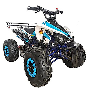 X-PRO 125cc ATV Quad Youth 4 Wheeler Adults ATVs Quads Middle Size 4 Wheelers (Blue)