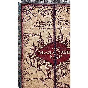 Northwest Woven Tapestry Throw Blanket, 48 x 60 Inches, Marauder's Map