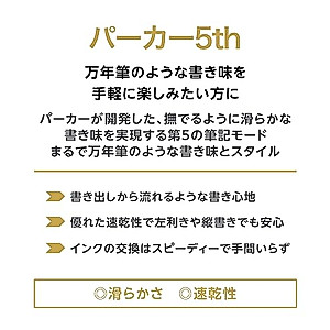 Parker 5th Technology Pen Ink Refill | Fine Point | Black Ink | 1 Count