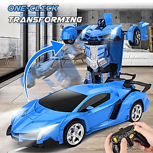 Britik Transform Remote Control Car Toy for Kids 4 5 6 7 8, Remote Control Car for Boys 4-7, Transform Cars for Boys 4-6, Toy Car 5 Year Old Boy, Toys for 3 4 5 6 7 8 9 10 11 12 Years Old Boy