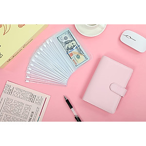 SKYDUE Budget Binder with Zipper Envelopes & Expense Budget Sheets,Money Binder with Cash Envelopes for Budgeting and Saving Money