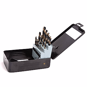 Left Hand Drill Bit Set, 15 Piece | M2 HSS with Titanium Nitride Coating | SAE (1/16" - 1/2")