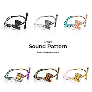 MDF Instruments Green Glitter Kaleidoscope ProCardial Cardiology Stethoscope, Limited Edition Mprints, Lightweight Titanium, Adult, Dual Head, Green Glitter Tube, Chestpiece-Headset, MDF797TGL21KL