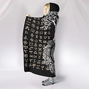 Moomo Viking Ultra Soft Wearable Hoodie Blanket Lightweight Cloak for Couch & Sofa Home and Your Family Winter Spring White 60x80 inch