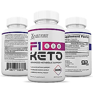 F1 Keto Now 800MG Includes goBHB Exogenous Ketones Advanced Ketosis Support for Men Women 60 Capsules