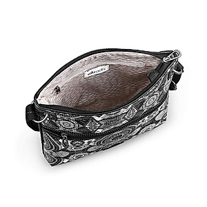 The Sak Flat Coated Canvas Crossbody, B&w Wonderlust