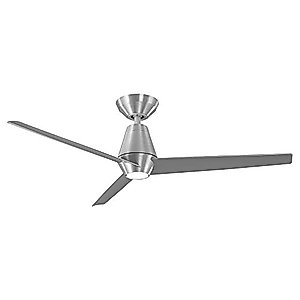Slim Smart Indoor and Outdoor 3-Blade Ceiling Fan 52in Brushed Aluminum with 3500K LED Light Kit and Remote Control works with Alexa, Google Assistant, Samsung Things, and iOS or Android App