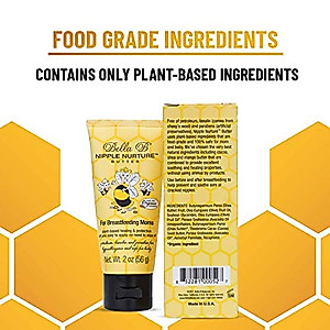 Bella B Nurturing Nipple Butter 2 oz - Organic Nipple Cream For Breastfeeding - Natural Nipplecreams For Breastfeeding - Breastfeeding Nipple Cream - Nipple Cream For Breastfeeding Organic